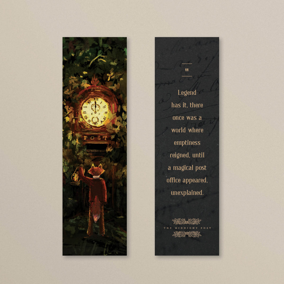 At the Clock Bookmark – The Midnight Post